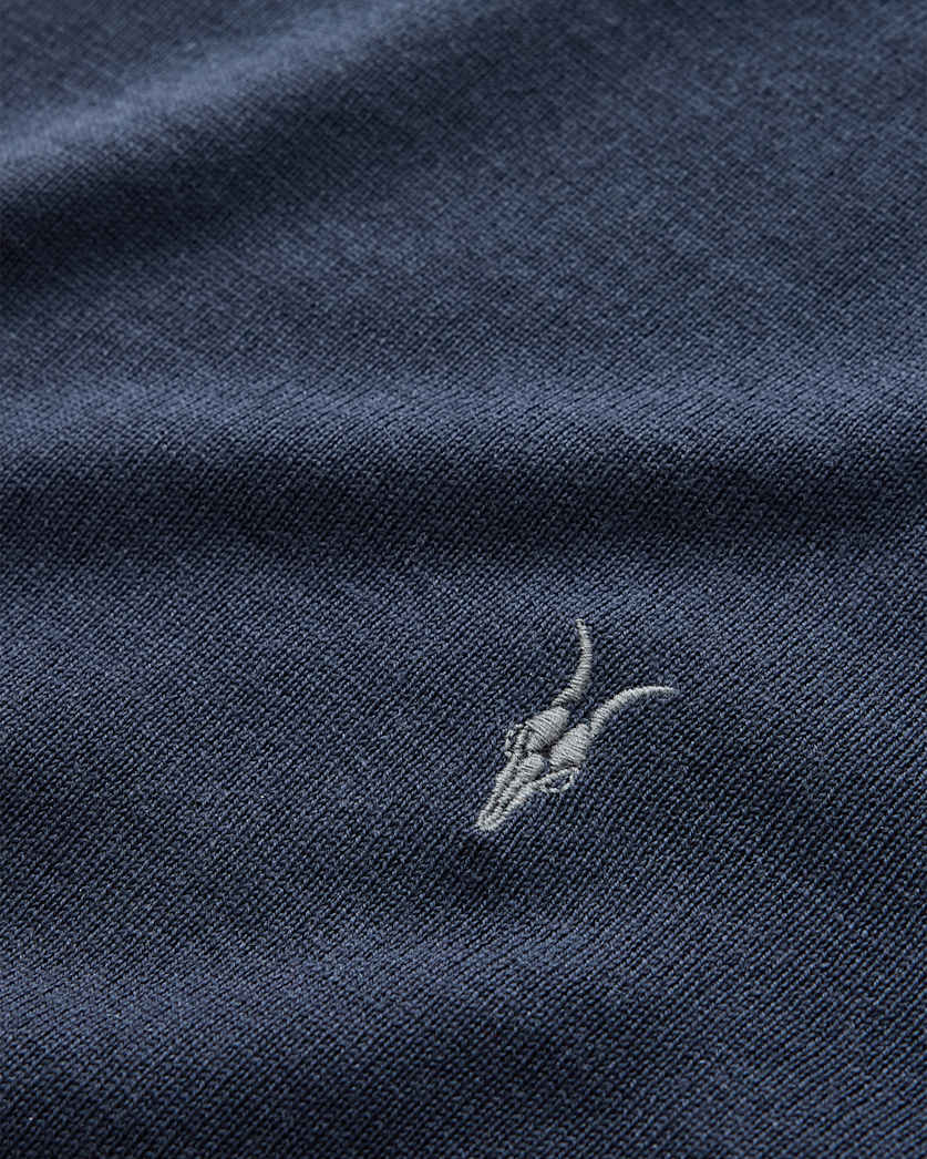 Mode Merino Crew Neck Ramskull Jumper NAVY BLUE | ALLSAINTS